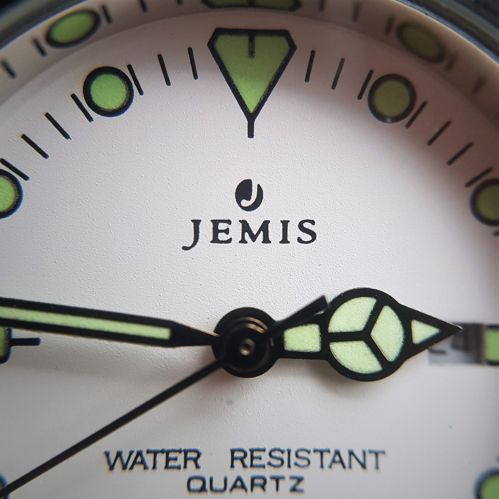 Men's Vintage JEMIS Chrome Quartz Watch // Lume hands and digits ...