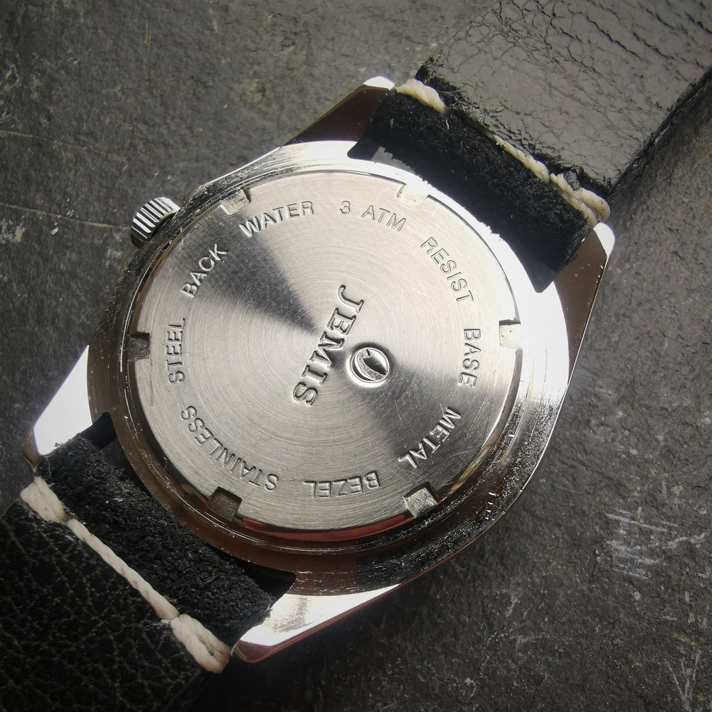 Men's Vintage JEMIS Chrome Quartz Watch // Lume hands and digits ...