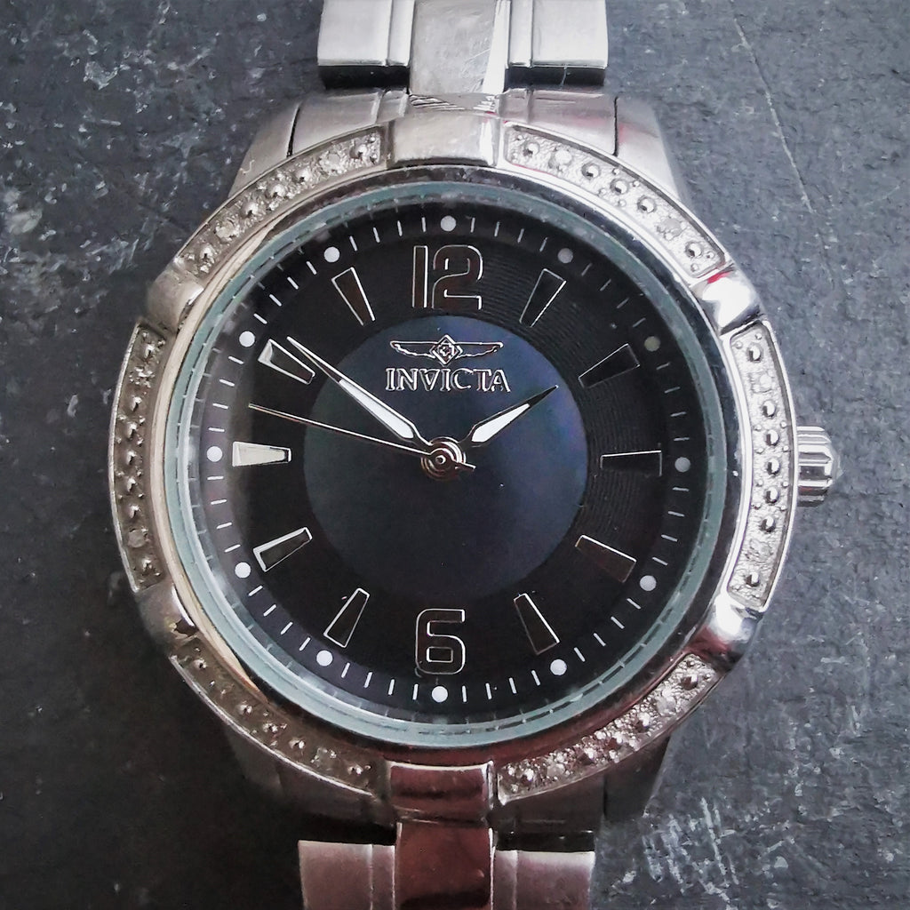 Women's Vintage All Stainless Steel INVICTA Quartz Watch - With ...